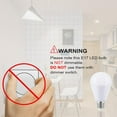 IYFFDFE-E17 LED Light Bulbs 6W Equivalent to Halogen Bulb 60W 600LM Non ...