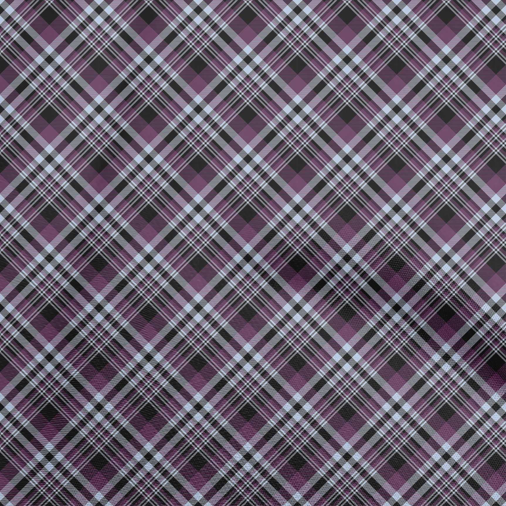 oneOone Velvet Plum Fabric Plaid Quilting Supplies Print Sewing Fabric ...