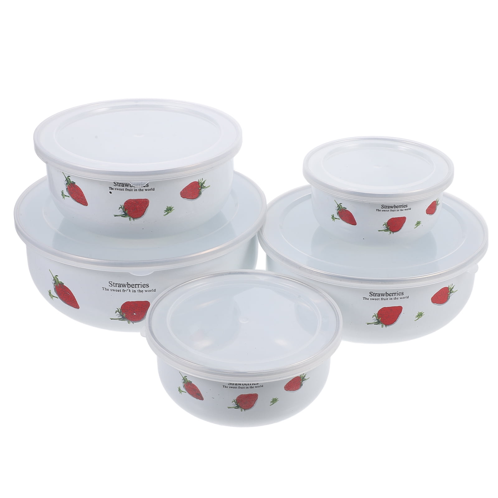 Click here for Raindrops 5pcs Enamel Bowls With Lids Stackable Fr... prices
