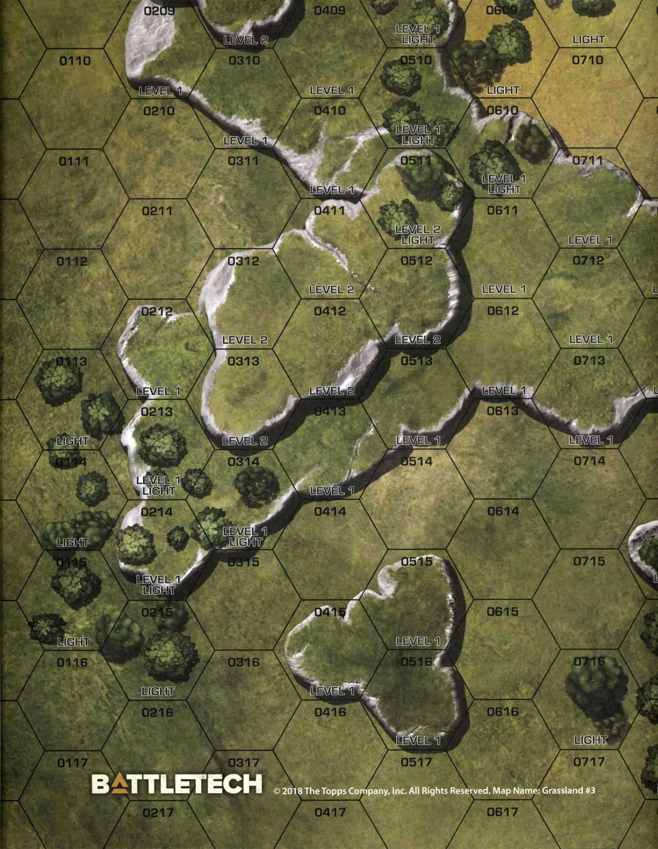 BattleTech Grasslands / Desert #3 Full-Color 2-Sided Paper Map (18 x 22 ...