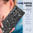 Compatible with Samsung ZFold7 glitter sequin phone case, electroplated ...