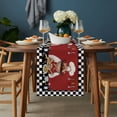 Black Rustic Chefs Cotton Linen Table Runner Cooking Food Wine ...