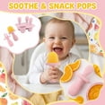 Baby Teething Popsicle Molds with Soft Silicone Handles and Food Grade ...