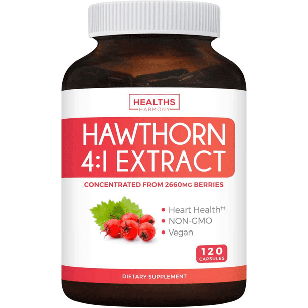 Healths Harmony Hawthorn Berry 4:1 Extract (120 Capsules) Supports ...