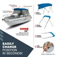 Knox B30-T30B-Z3 54-60 in. Universal 3 Bow Bimini Tops for Boats with ...