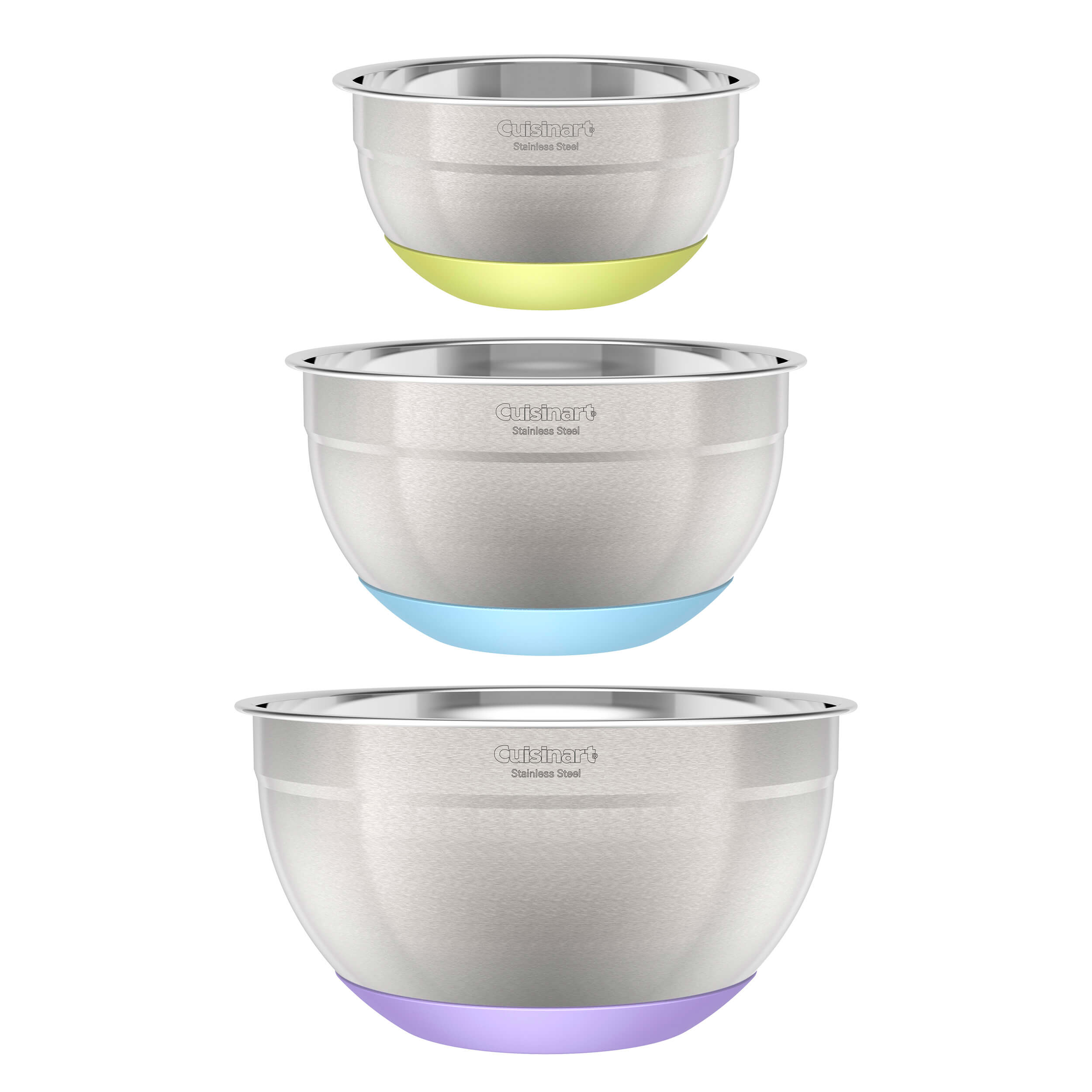 Cuisinart CTG00SMBS 3 Piece Mixing Bowl Set With Lids Stainless Steel Cuisinart CTG00SMBS 3 Piece Mixing Bowl Set With Lids Stainless Steel