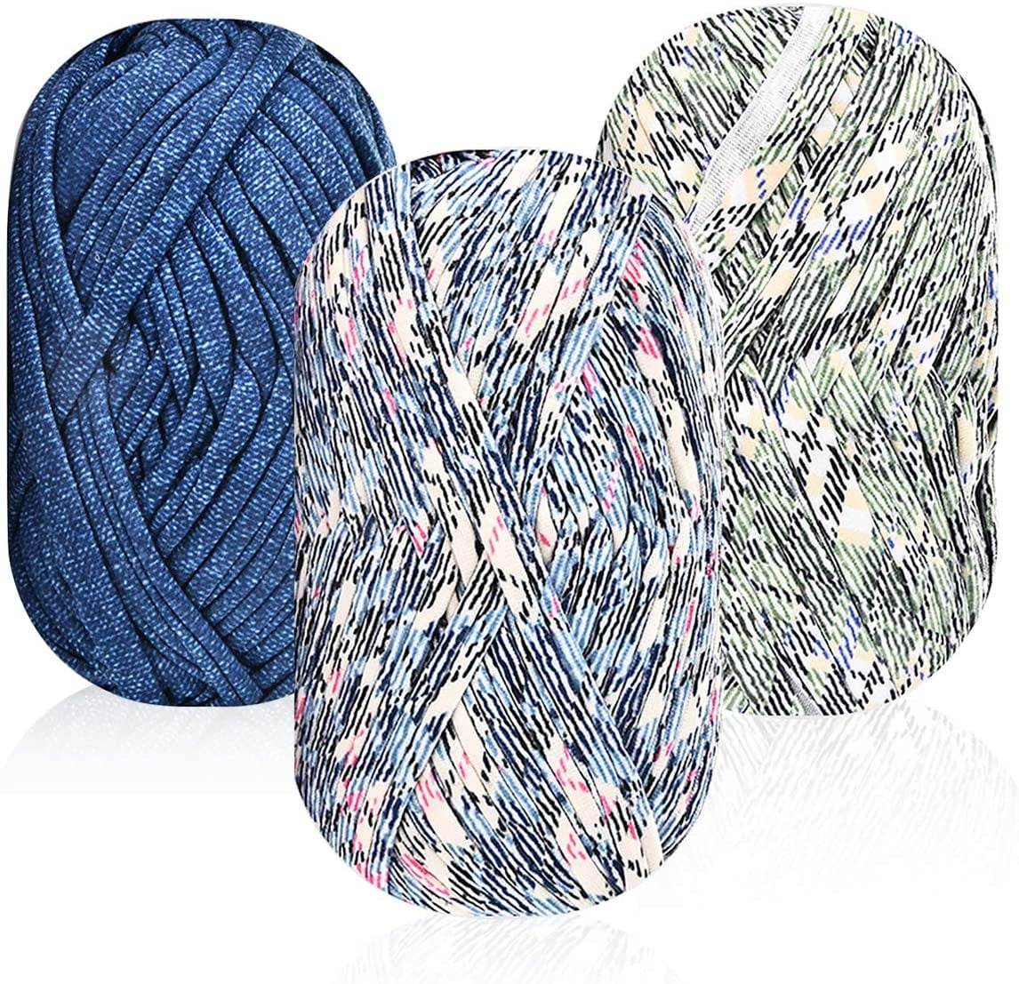 Set of 3 Textile Yarns for Crochet and Knitting, Knitting Yarn, Soft ...