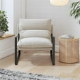 DHP Gatsby Upholstered Sling Accent Chair, Ivory Linen - Walmart.com