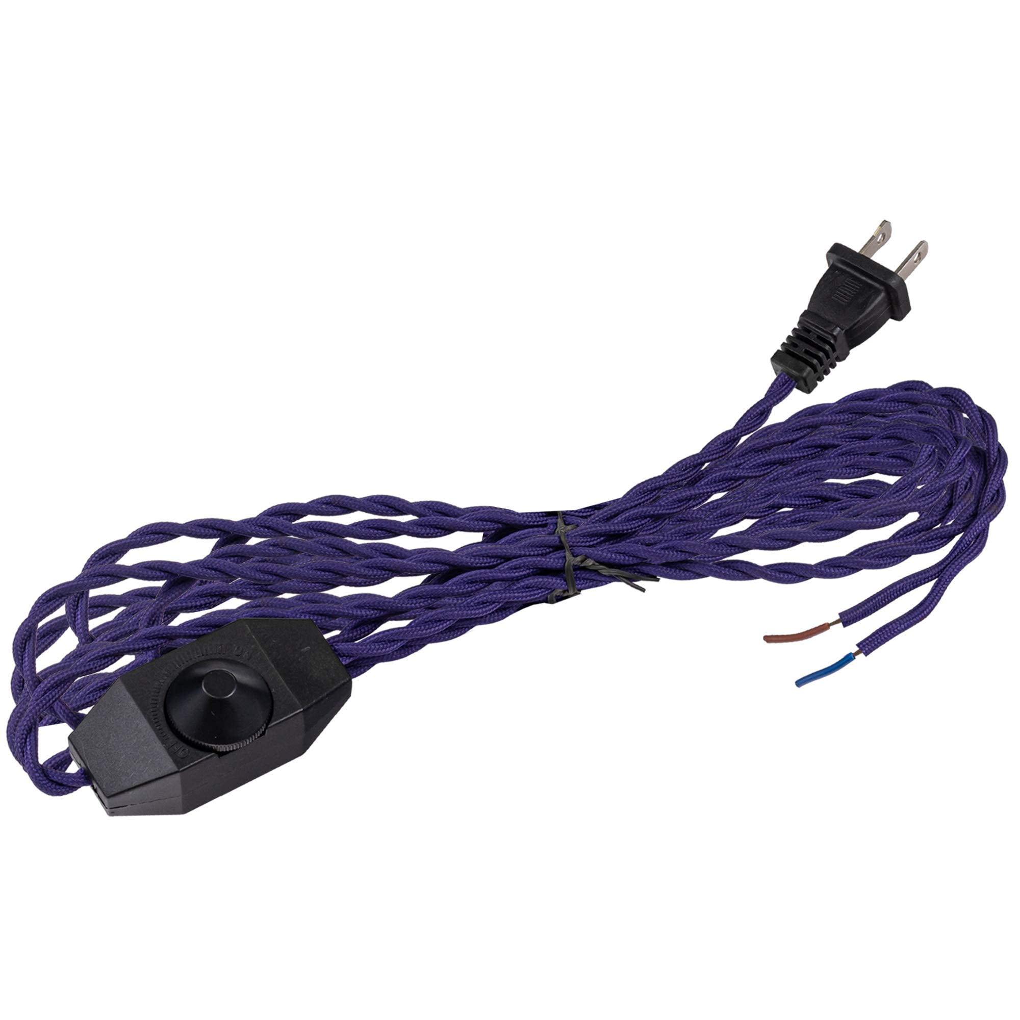 FSLiving 5.9ft Braided Wire with Dimmer Weave Rope for DIY Retro Style ...