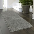 Mainstays Traditional Solid Gray Shag Indoor Runner Rug, 1'9"x5 ...