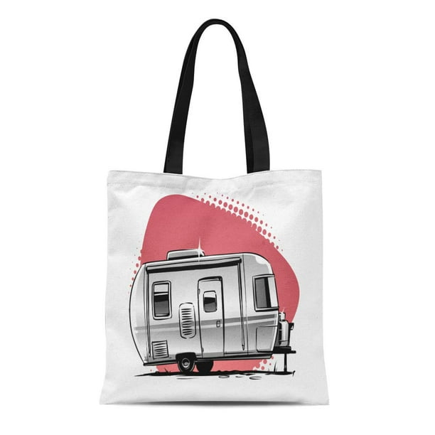 POGLIP Canvas Tote Bag Campground Rv Camper Trailer Adventure Camp ...
