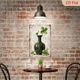 1pc Metal Wall Art, 8x12 Inches, Vintage Green Ceramic Vase with Four ...