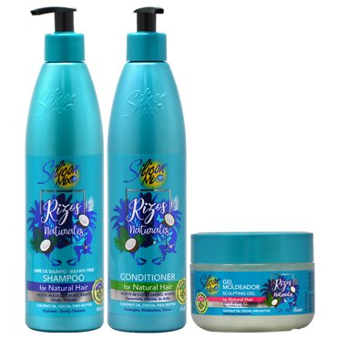 Silicon mix Rizos Naturales Shampoo 16oz + Conditioner 16oz + Leave in ...