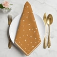 Cloth Napkins Set of 8 Orange Dots Cocktail Napkins Subtle Glow Border ...
