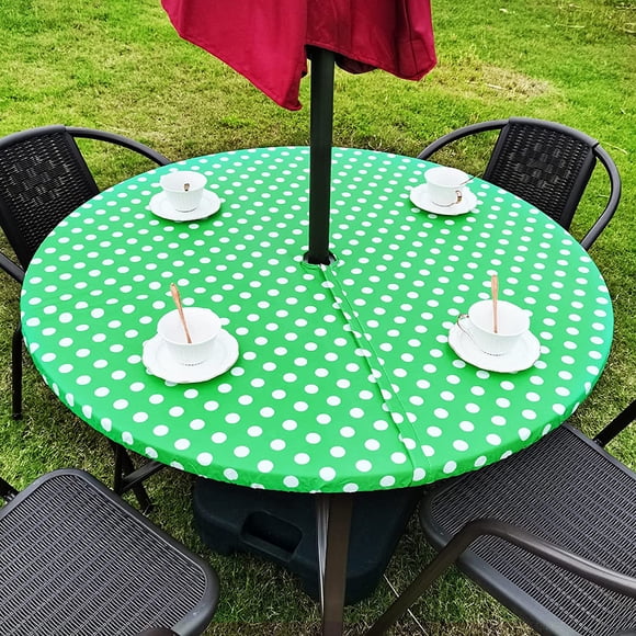 Fitted Outdoor Tablecloth Umbrella Hole
