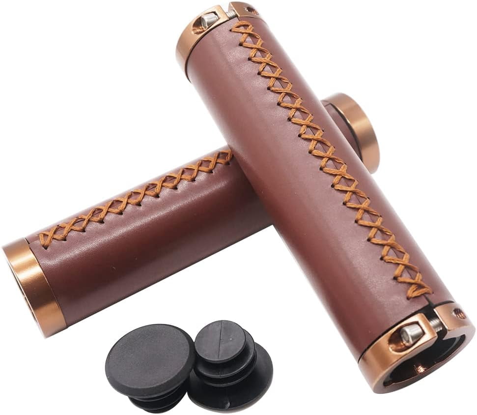 Bike Handle Grips 130x22.2mm Non-Slip PVC Microfiber Leather Ergonomic ...
