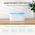 Alarm Clock for Bedrooms, Large Display Digital Clocks with 2 Alarms, 7 ...