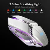 TENMOS Wireless Gaming Mouse Rechargeable Silent LED Computer Optical ...