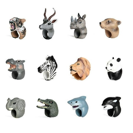 tredstone Wild Animal Finger Puppet for Kids 3D Cartoon Elephant Lion ...