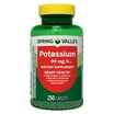 Spring Valley Potassium Heart Health Dietary Supplement Caplets, 99 mg ...