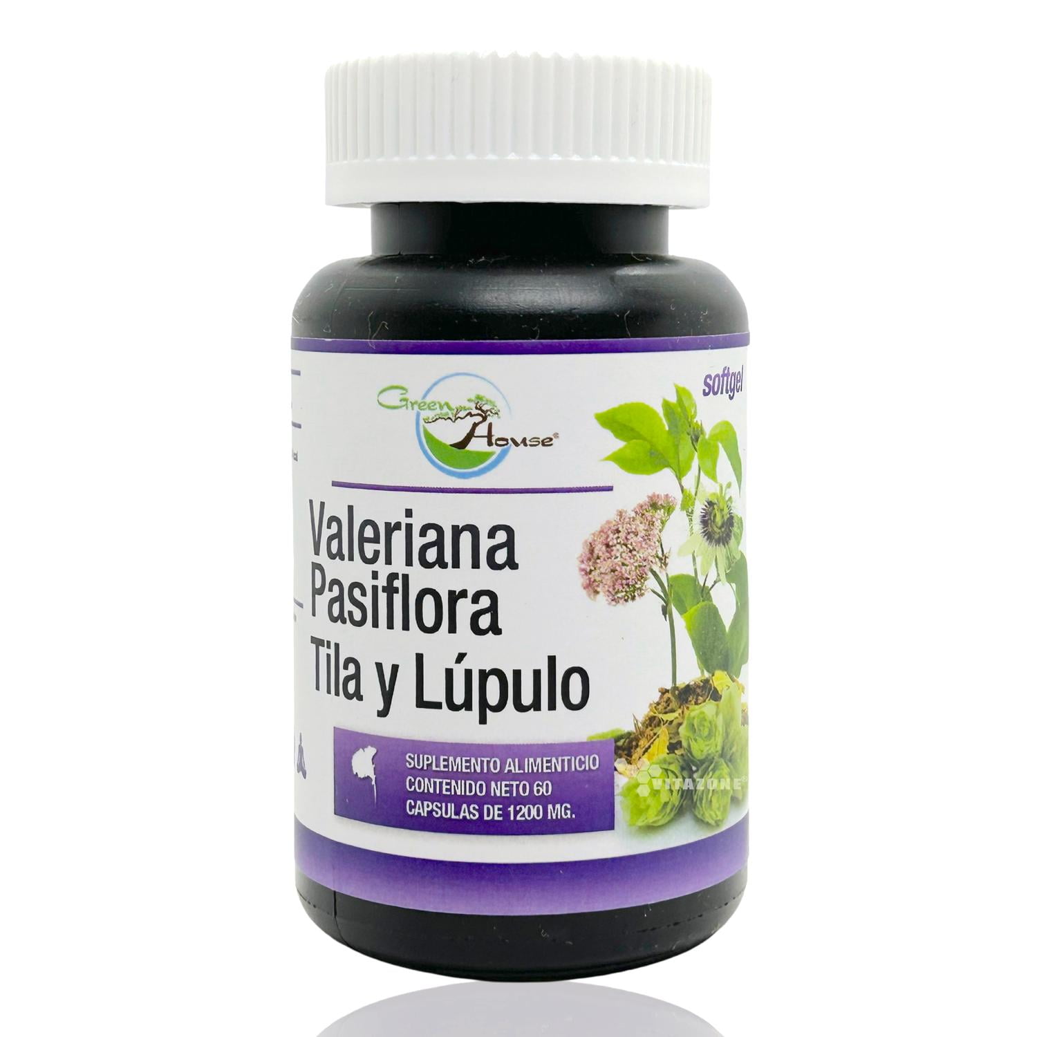 Valeriana Pasiflora Tila y Lúpulo 60 cápsulas Green House | Walmart en ...