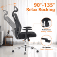 ZUNMOS Ergonomic Office Chair, Computer Desk Chair with Adjustable ...