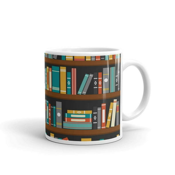 Library Books Literature Librarian Coffee Tea Ceramic Mug Office Work ...