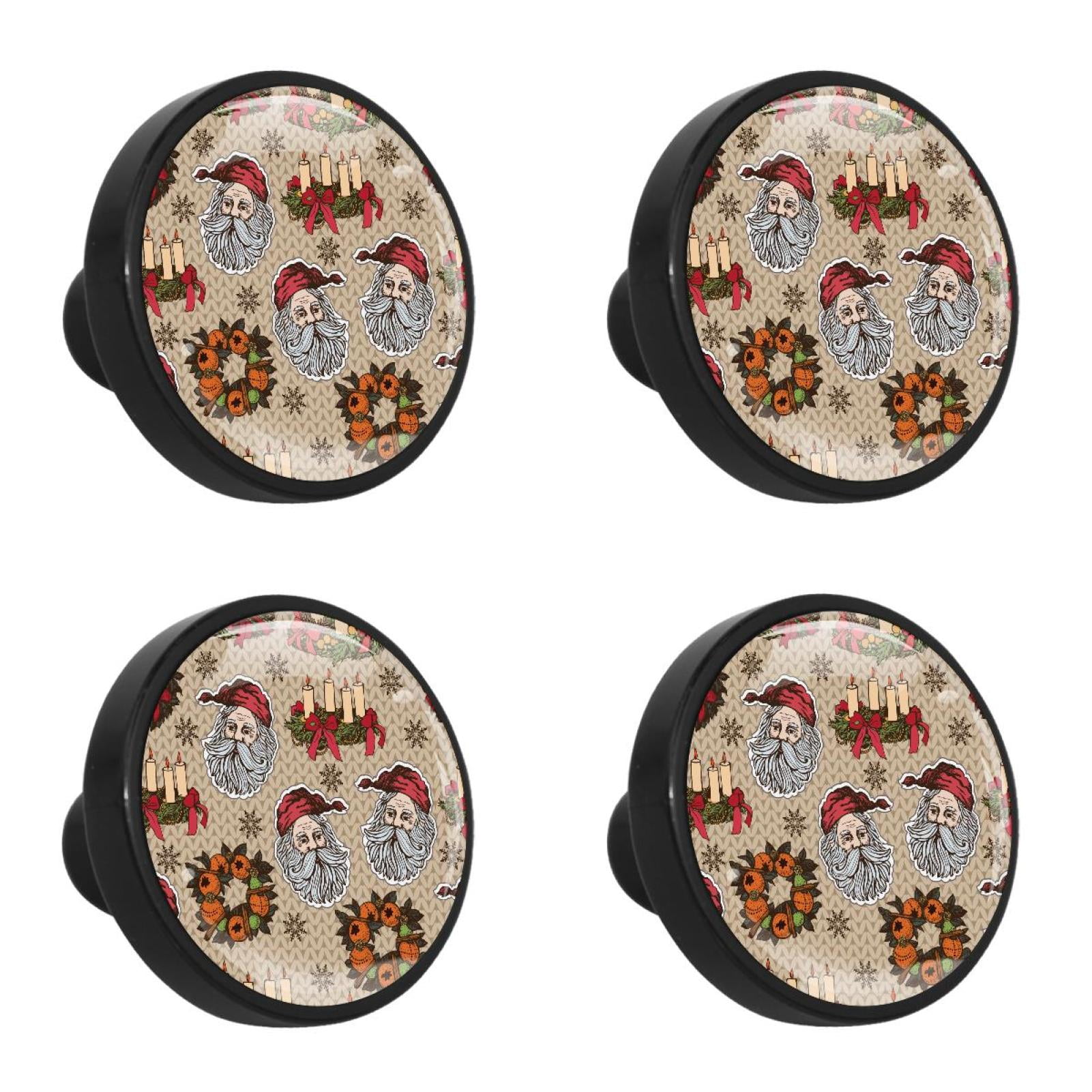 4 Pcs Christmas Knobs for Kitchen Cabinet Cupboard Dresser Bookcase ...
