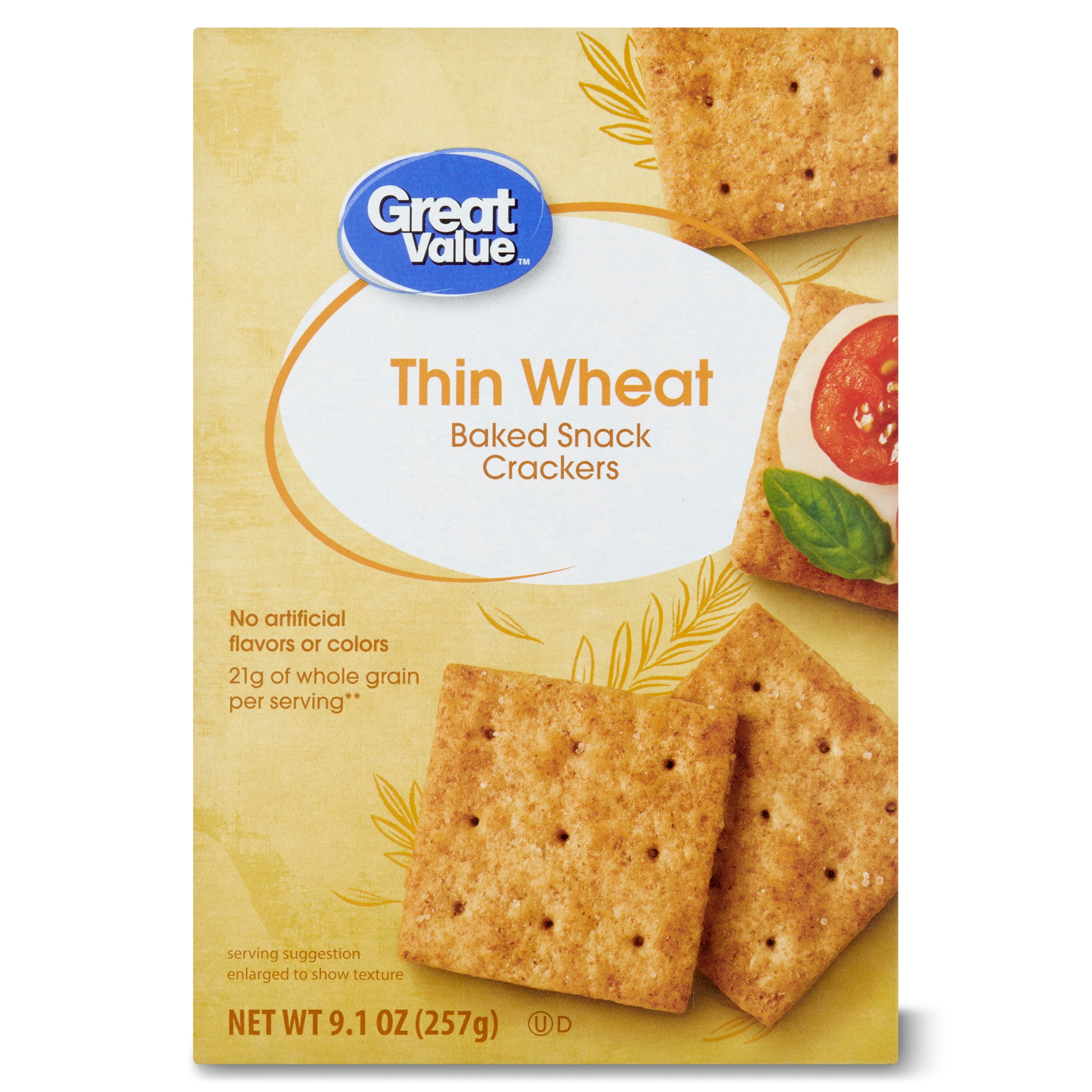 Great Value Thin Wheat Baked Snack Crackers, 9.1 oz – Walmart Inventory ...