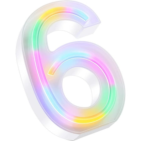 Colorful LED Marquee Letter Lights, 26 Alphabet Neon Sign Number Lights ...