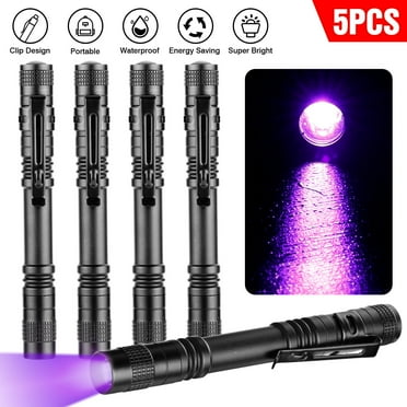 Sanlufa 2 Pack UV Flashlights, 12 LED Mini Black Light Flashlight 395nm ...
