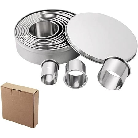 Round Cookie Cutter Set, 12 Pcs Donut Cutter Set,Stainless Steel ...