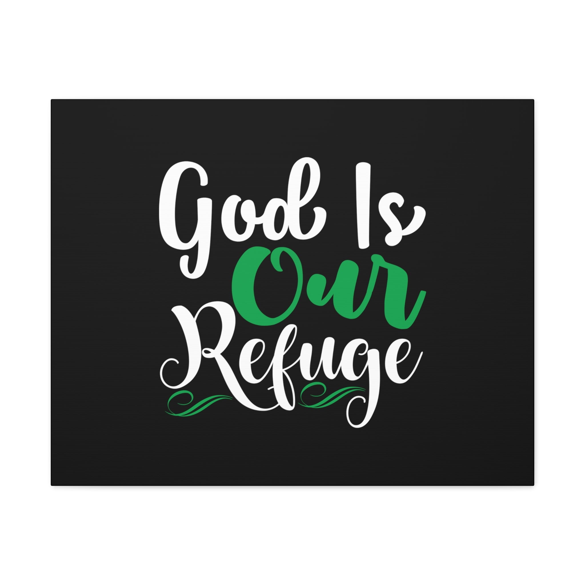 Scripture Walls God Is Our Refuge Psalm 46:1 Green Christian Wall Art ...