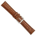 DeBeer 20mm Havana Alligator Grain Leather with Silver-tone Buckle 7.5 ...