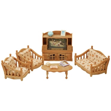 Calico Critters Comfy Dining Room Set, Dollhouse Play Table with ...
