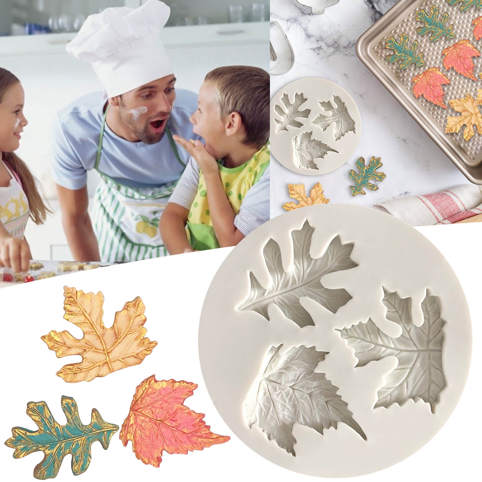 Flipping Sugar Diy Leaves Maple Silicone Tools Baking Cake Cookie ...