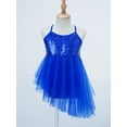 Mufeng Girls Sequins Ballet Tutu Dress Dancewear Asymmetric Lyrical ...