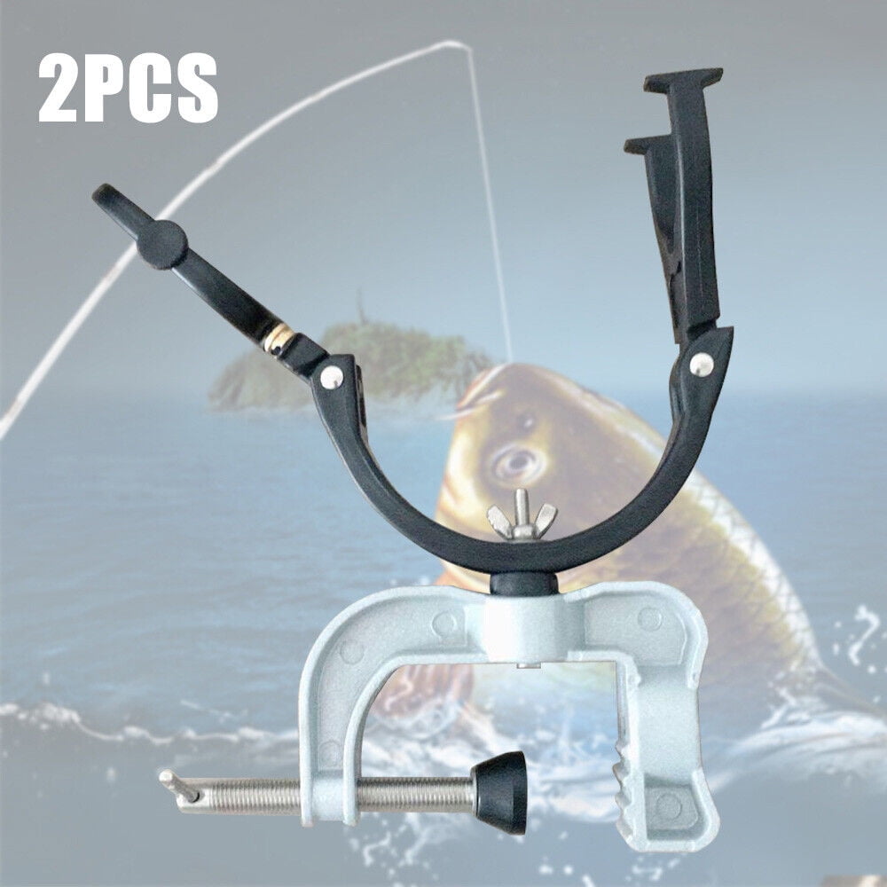 2pc Boat Dock Clamp On Grip Holder Fishing Rod Pole Rest for Raft Rod ...