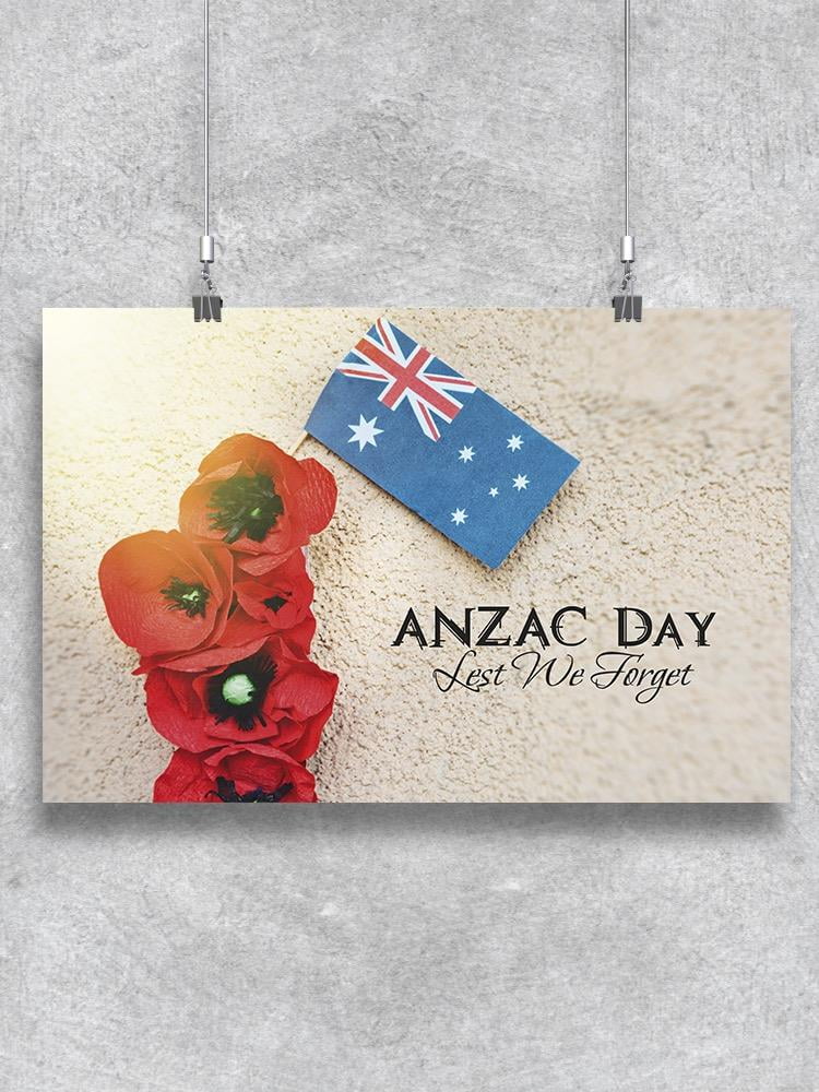 Anzac Day Papercraft Flag Poster - Image by Shutterstock, - Walmart.com