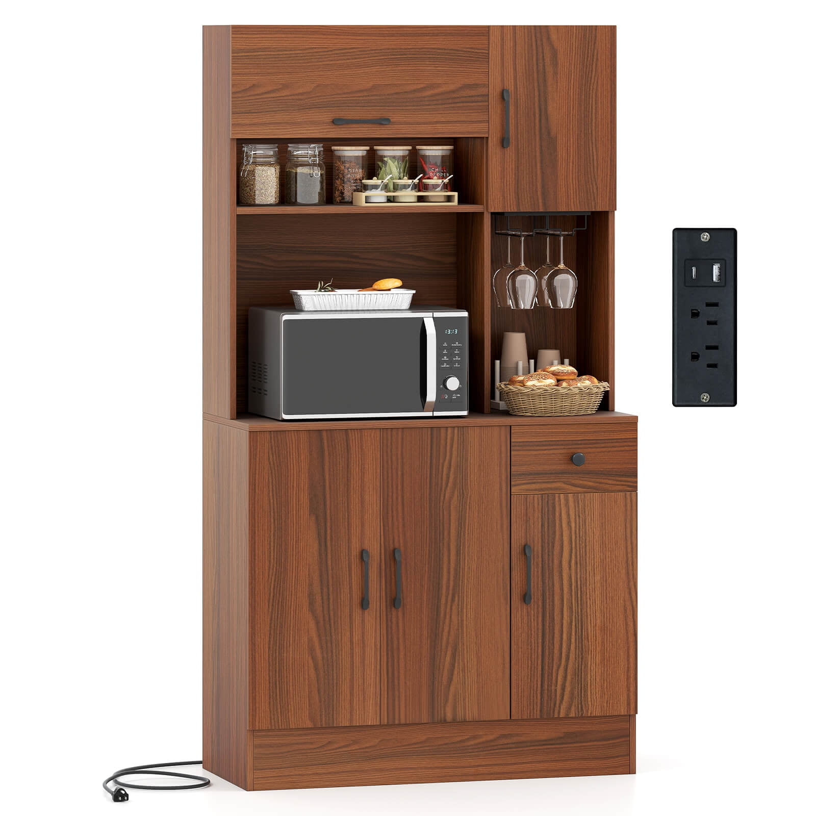 Click here for Costway 66 Pantry Cabinet Tall Kitchen Storage Cab... prices