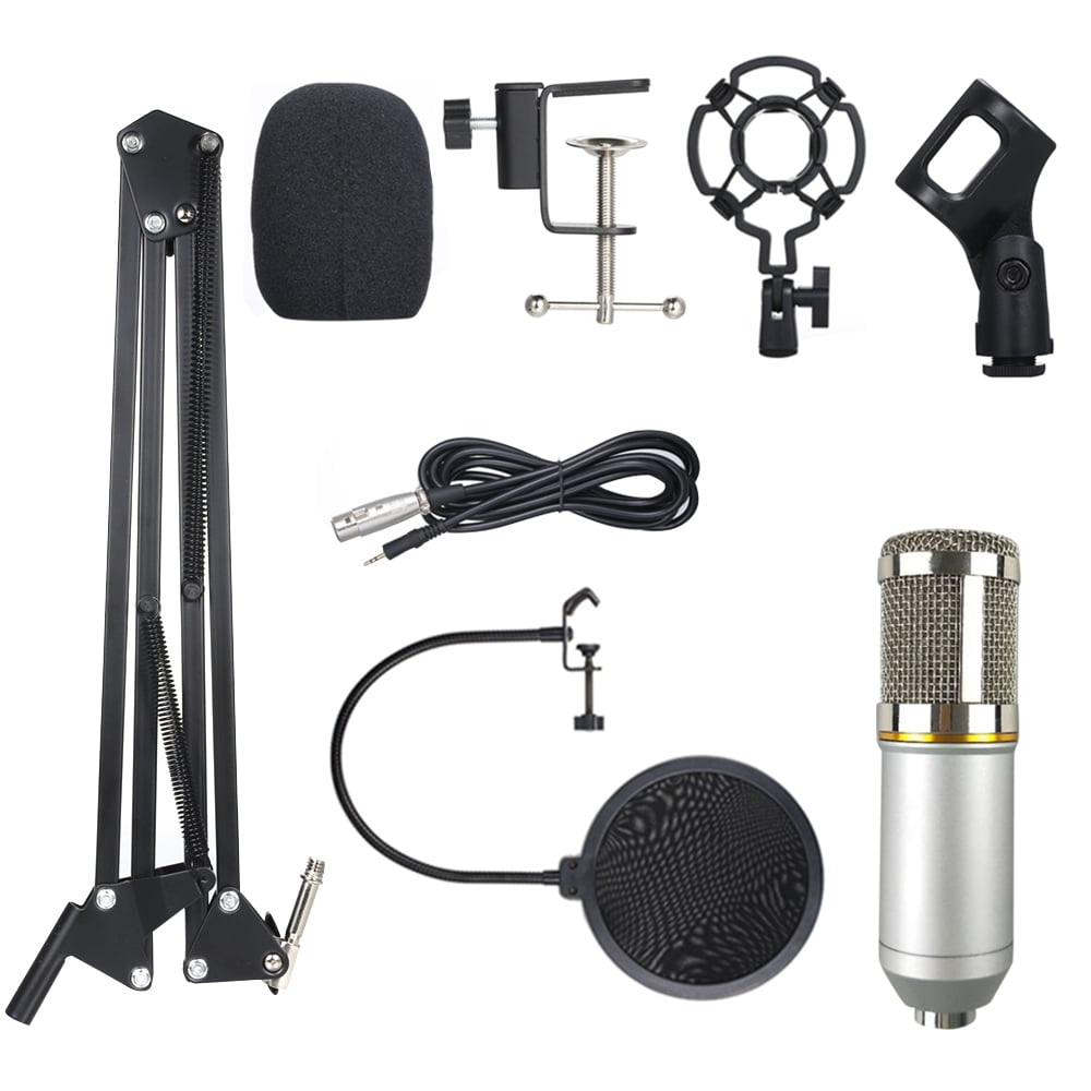 BM800 Professional Suspension Microphone Kit Studio Live Stream Broadcasting Recording Condenser ...