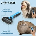 Fashia Pet Grooming Rake, Double-Sided Deshedding Dematting Tool, Dog ...