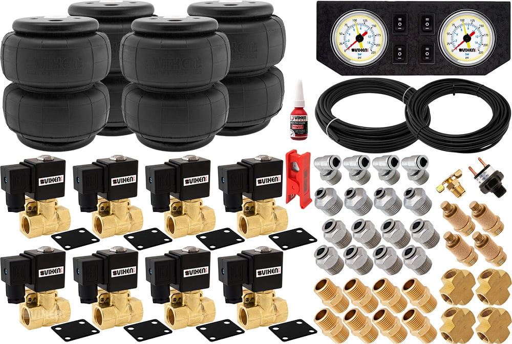 Vixen Air 1/2" NPT Air Ride Suspension High Flow Air Valves with four ...