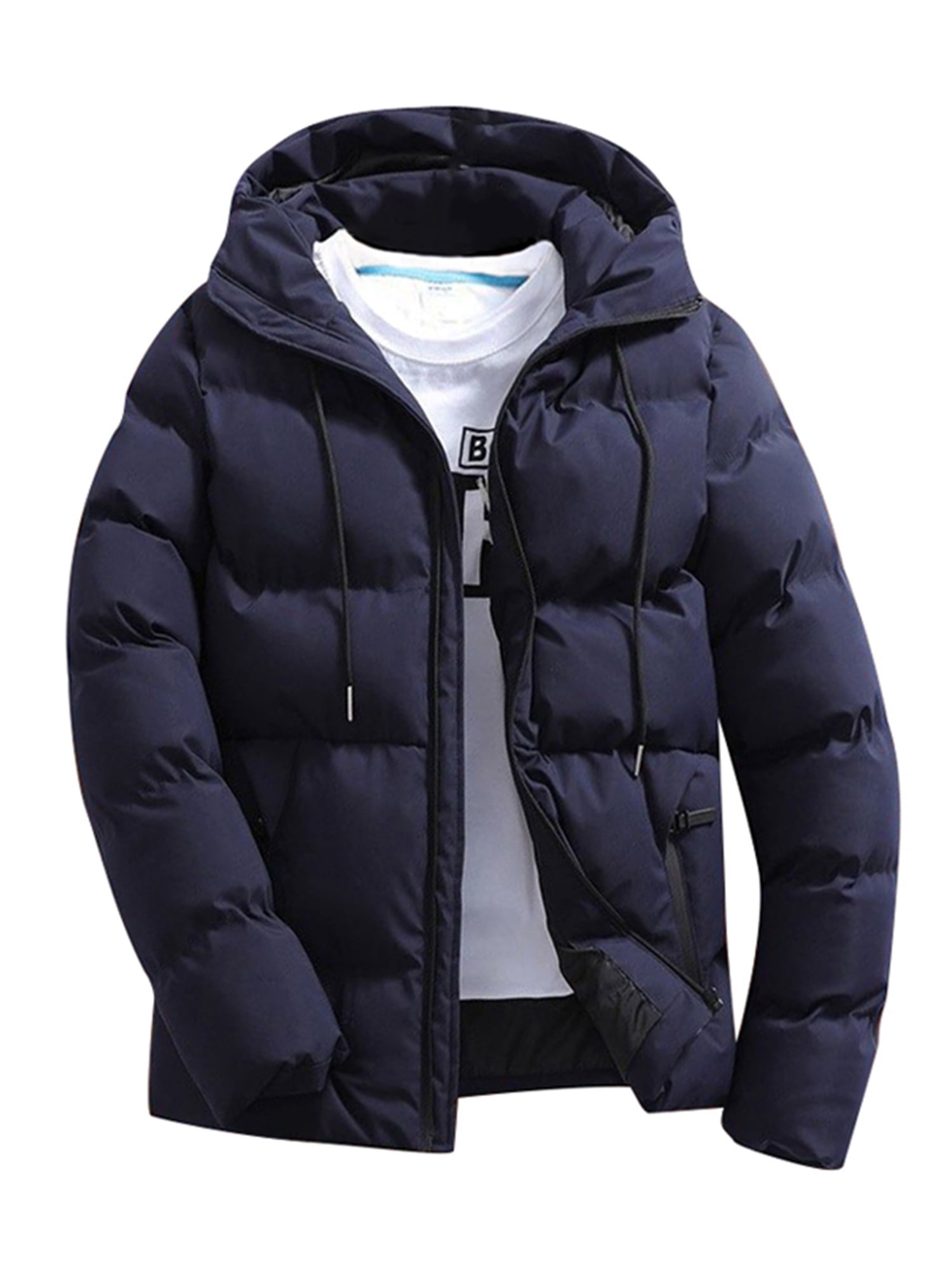 Liacowi Men Winter Quilted Puffer Coat Lightweight Long Sleeve Warm ...