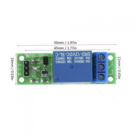 ANGGREK 1 Way Relay Module,Relay Switch,10pcs DC 12V 1 Channel Relay ...