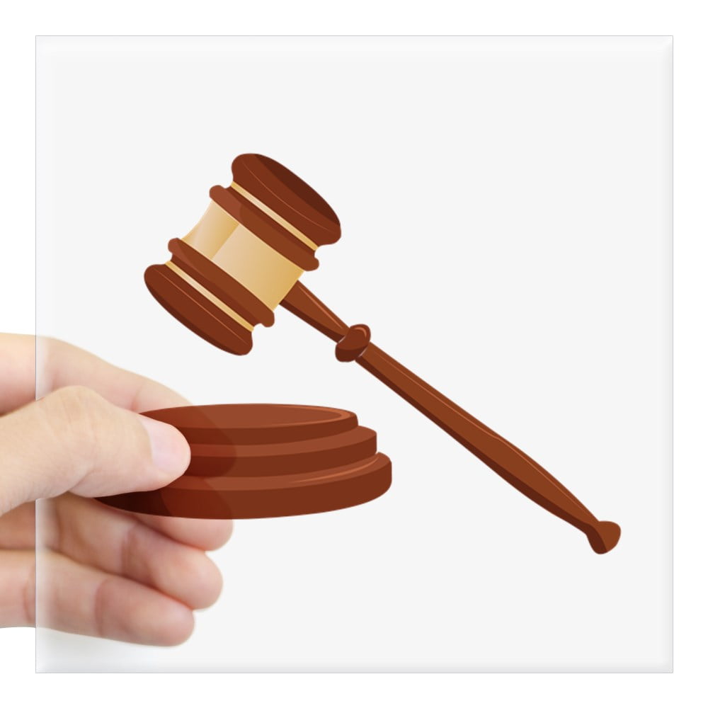 CafePress - Judge Gavel Sticker - Square Sticker 3" x 3" - Walmart.com ...