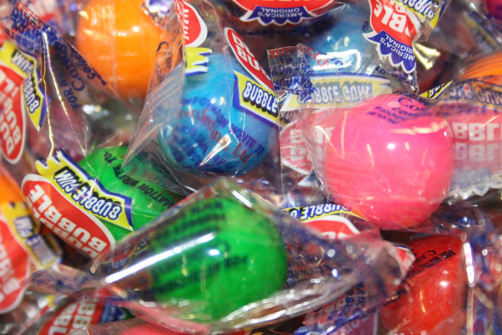 BAYSIDE CANDY GUMBALLS ASSORTED FLAVORS WRAPPED BUBBLE GUM 25mm or 1 ...
