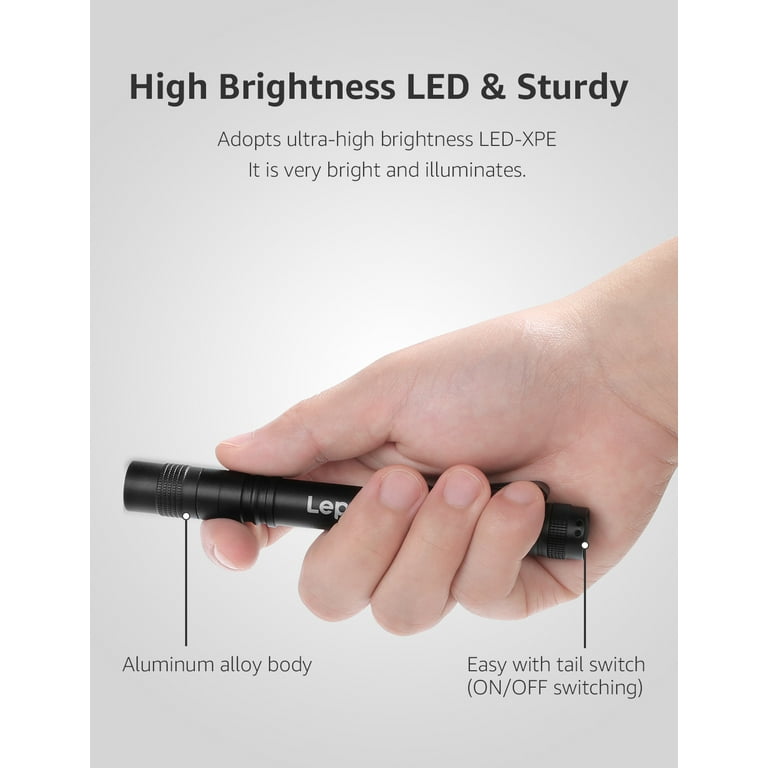 Revtronic 2 Pack Pen Flashlight Small Compact Pocket Pocket