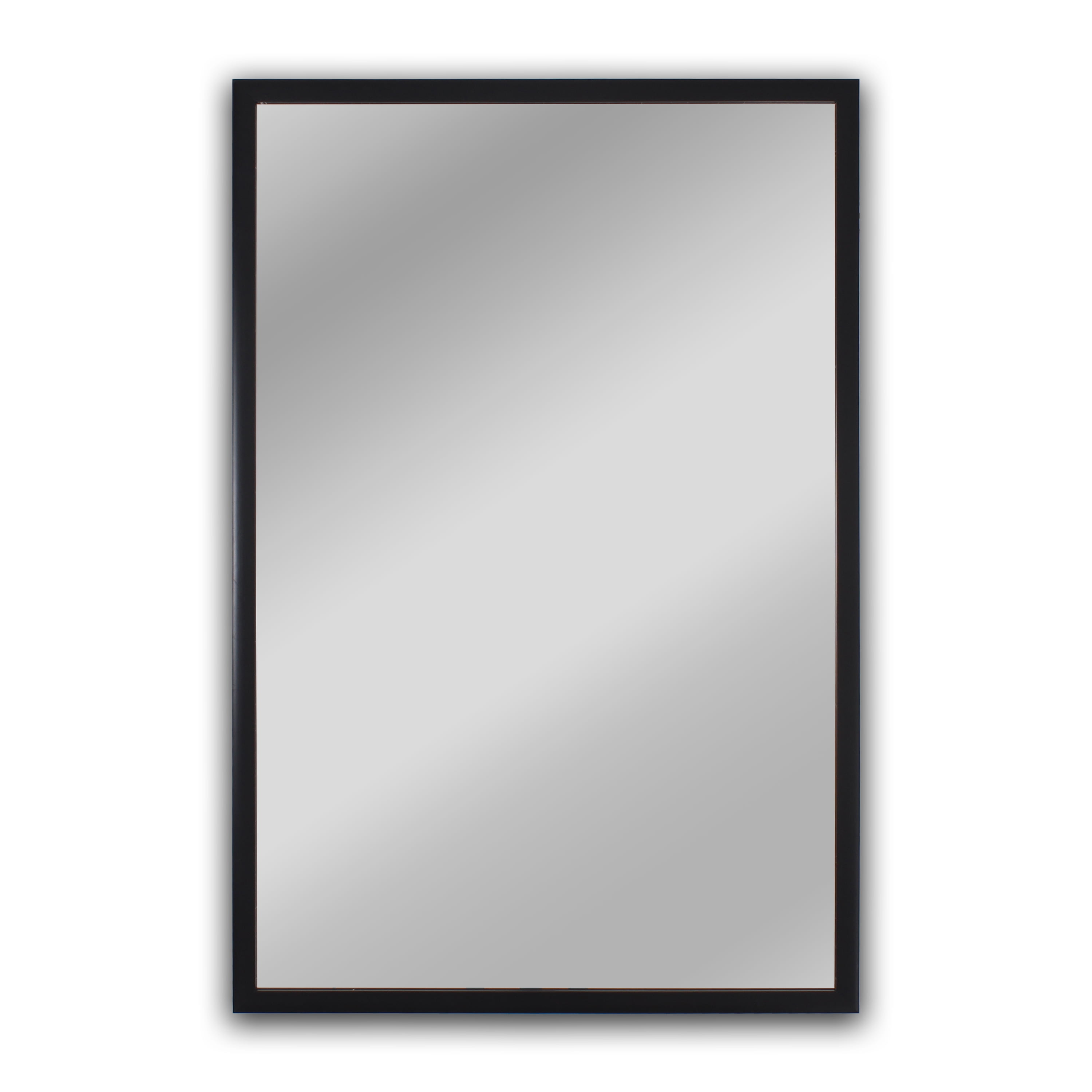 RADIANCE Goods Textured Black Rectangular Framed Wall Mirror 36" Height ...