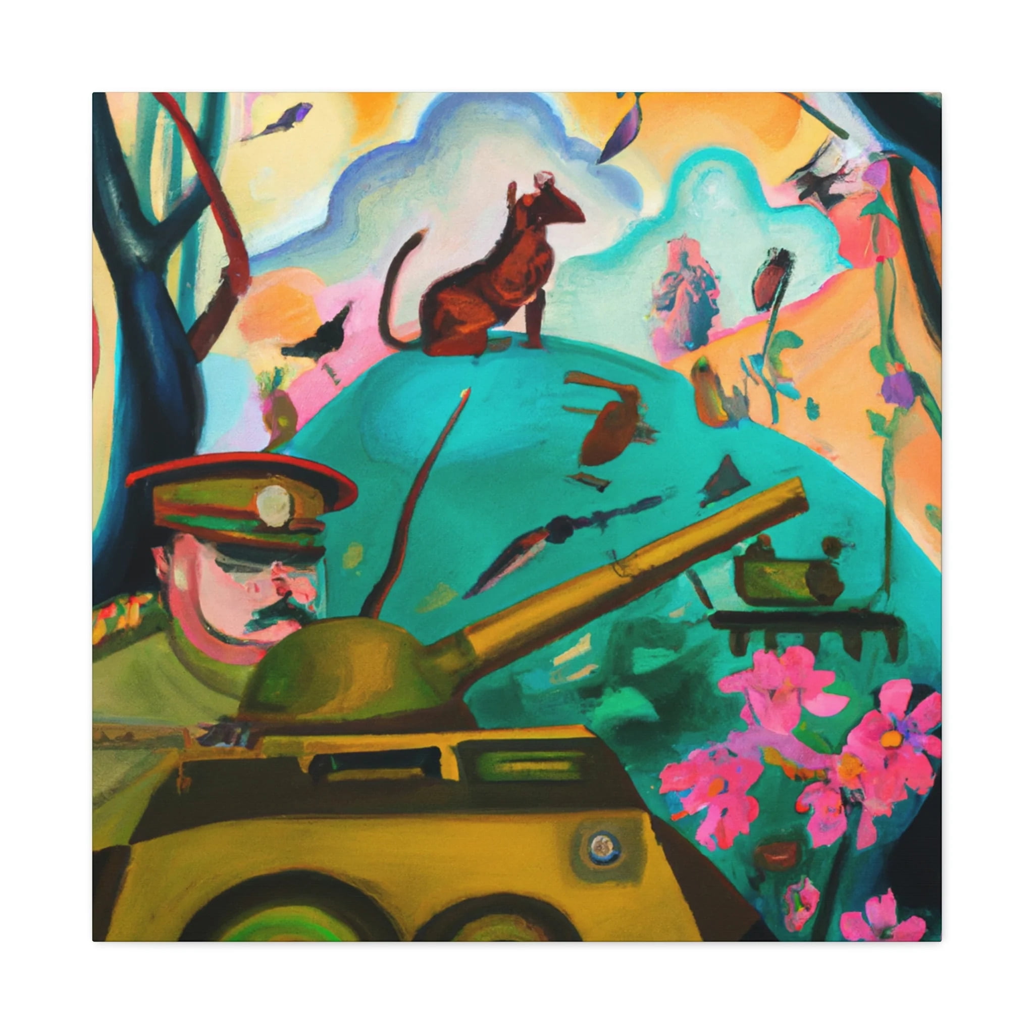 Tank Operator Triumphant - Canvas - Walmart.com